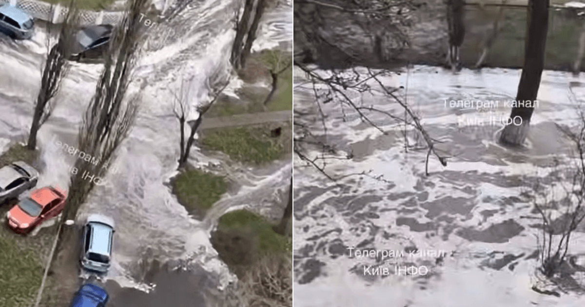 Повторний потоп у Києві: столична вулиця знову пішла під воду (відео)